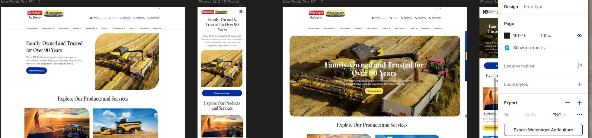 Unique design in the AG industry